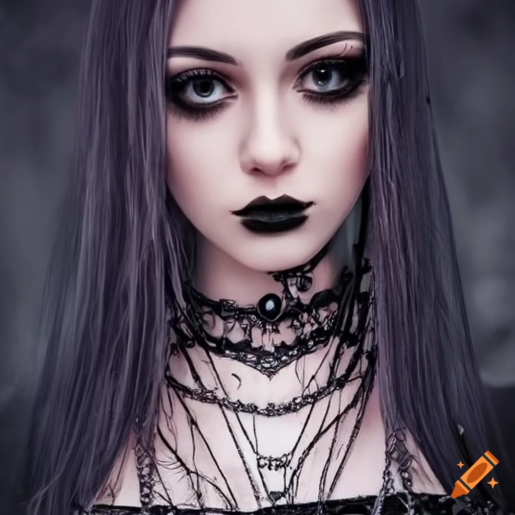Gothic girl on Craiyon