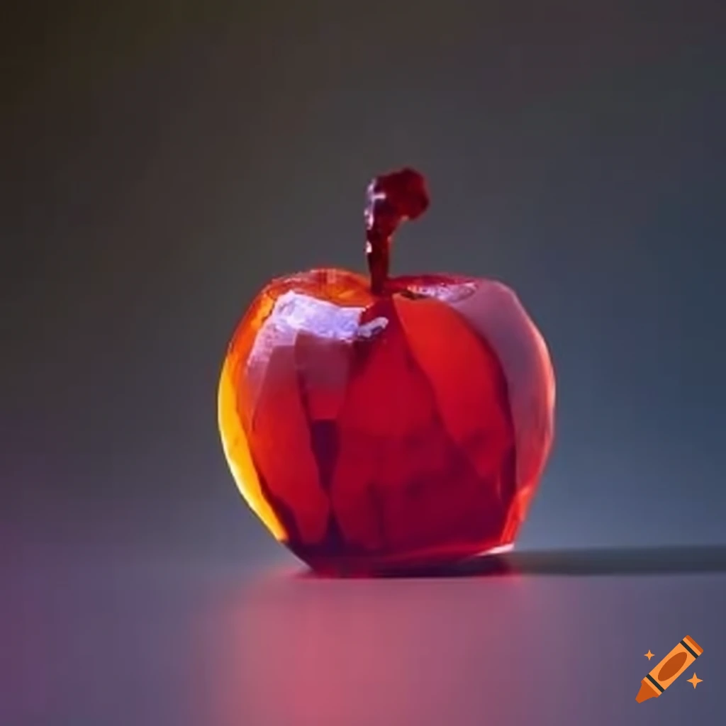 Red crystal apple on Craiyon