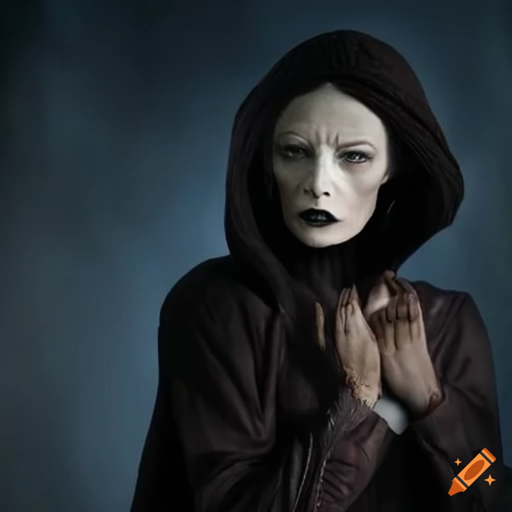 Female villain character in a realistic style on Craiyon