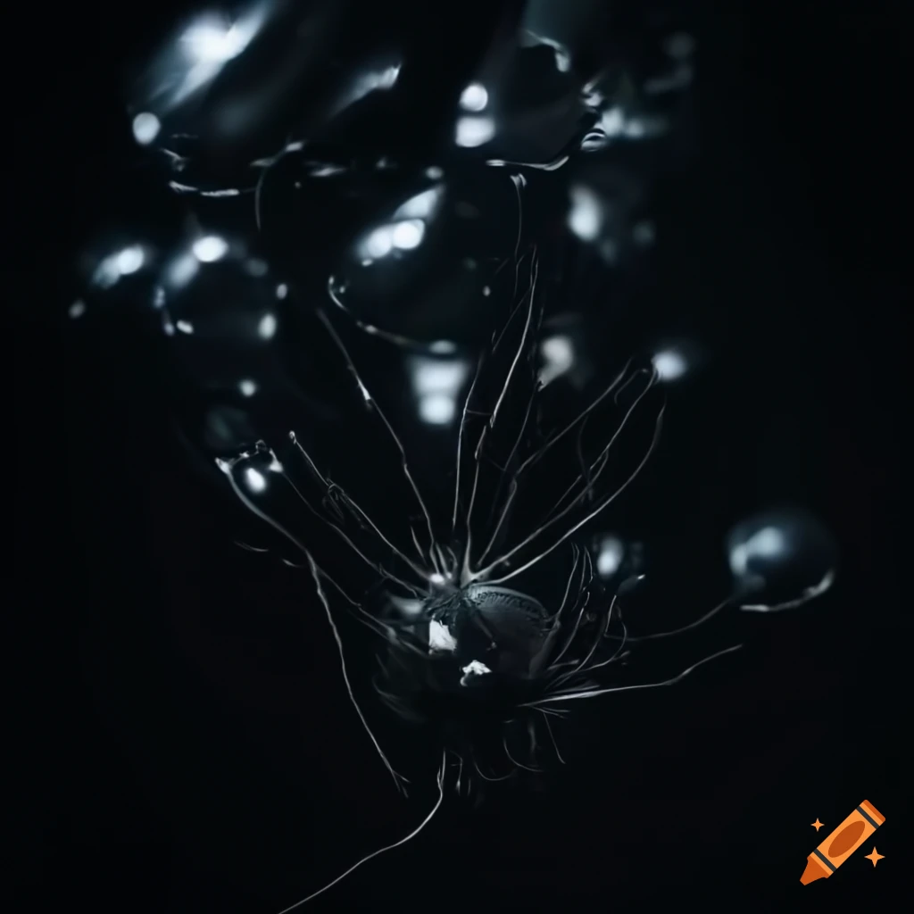 High definition layered artwork with spectacular lighting on a black background on Craiyon