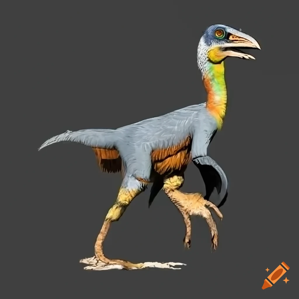 Feathered utahraptor with owl-like colors in the wild on Craiyon
