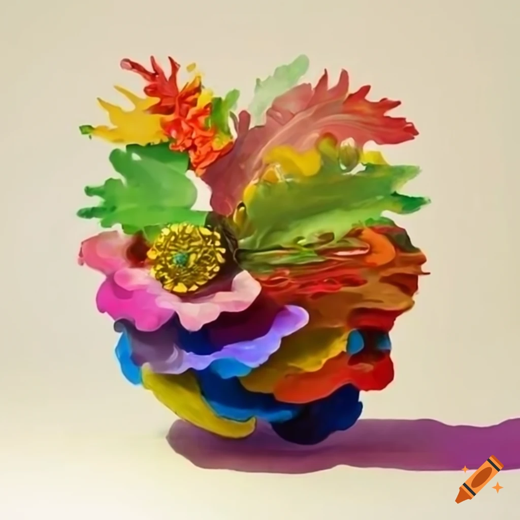 Plastic plant artwork on Craiyon