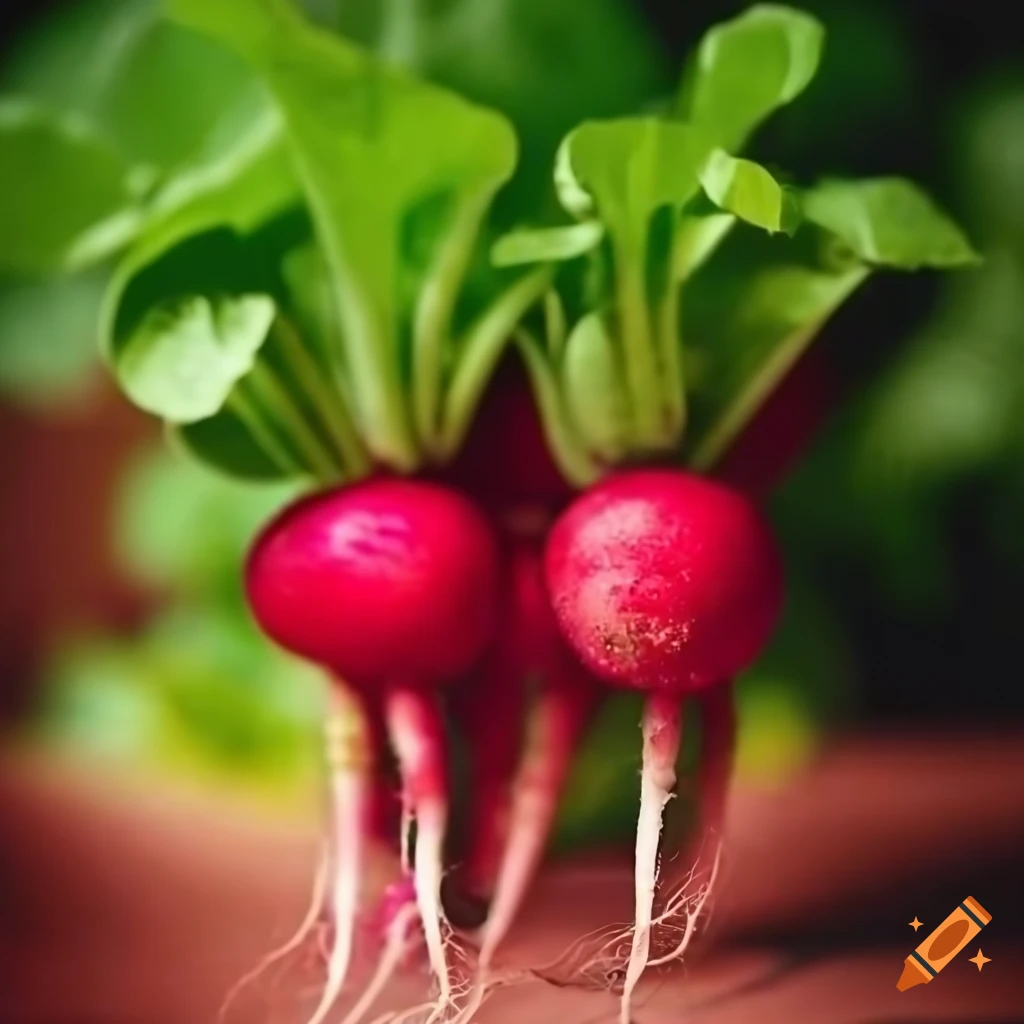 Radish plant growth stages on Craiyon
