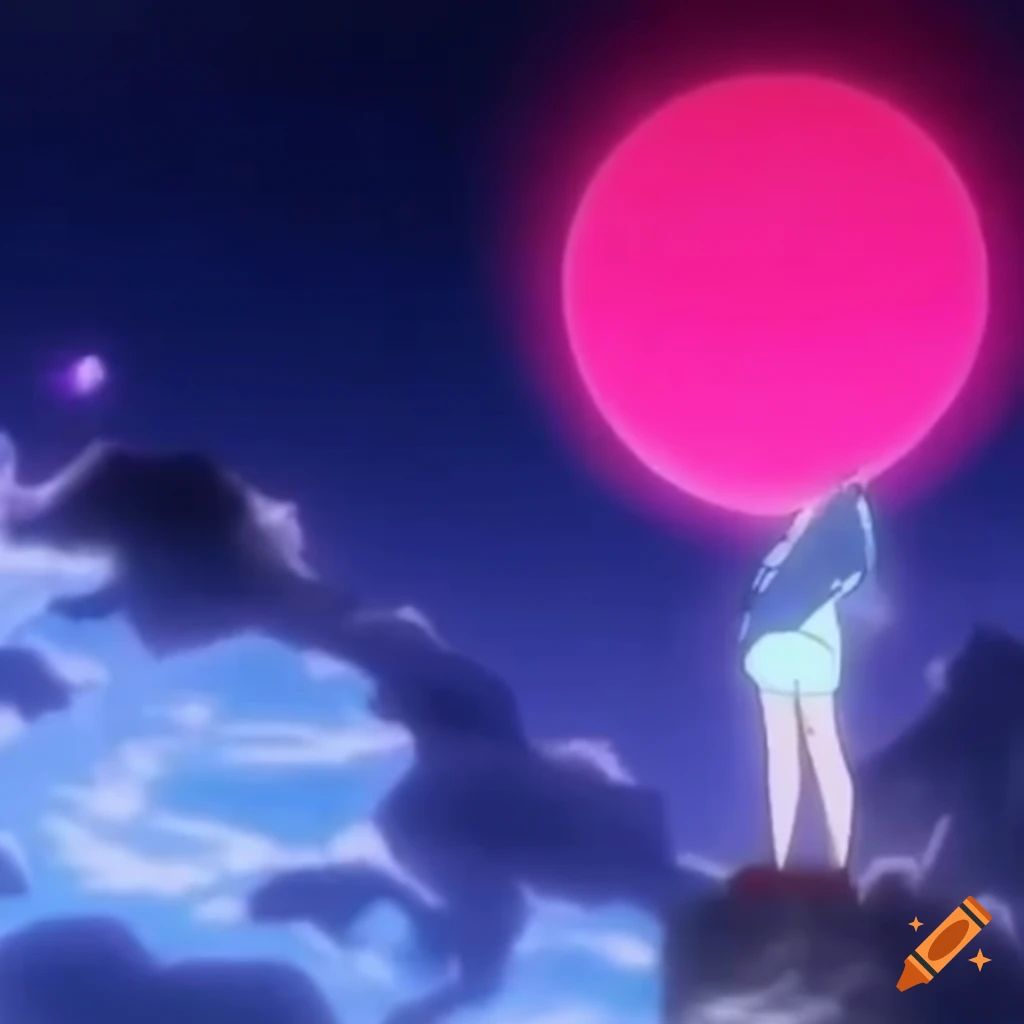 Shiny 3d dazzling eclipse anime 2000's with japanese text on Craiyon