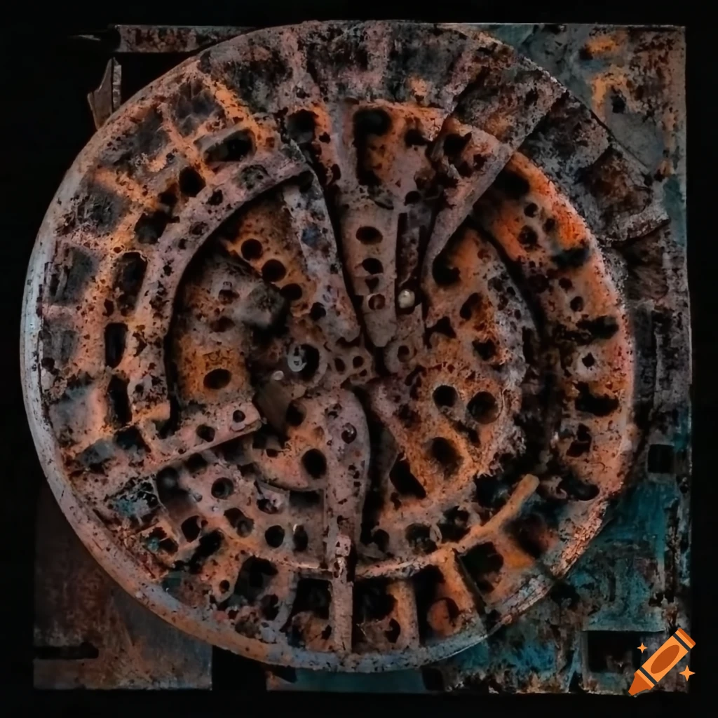 Rusty antique abandoned power plant, industrial history on Craiyon