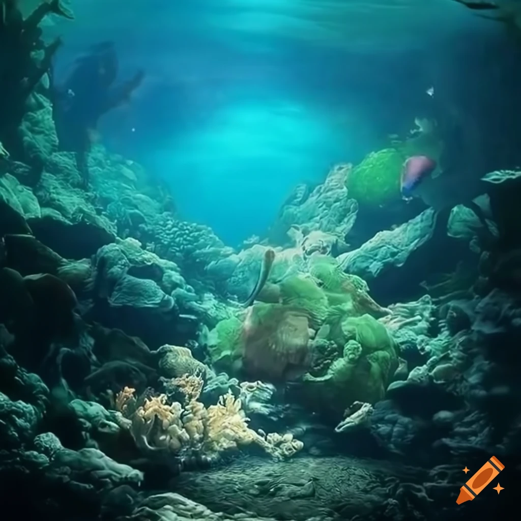 Enchanted underwater realm: Dive into a hidden saltwater lake within a ...