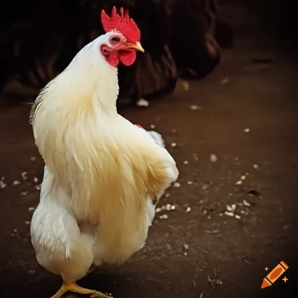 Humorous broiler chicken on Craiyon