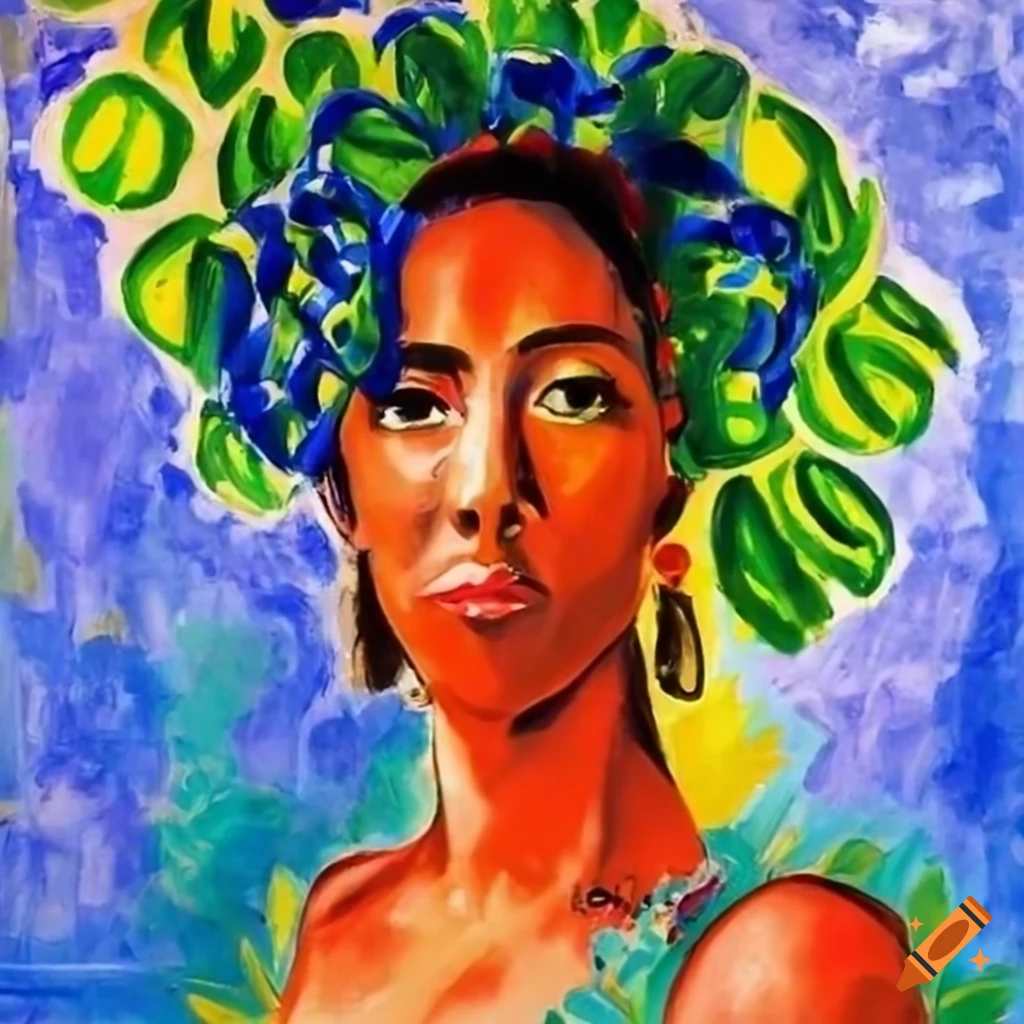 Cuban woman in the style of matisse on Craiyon