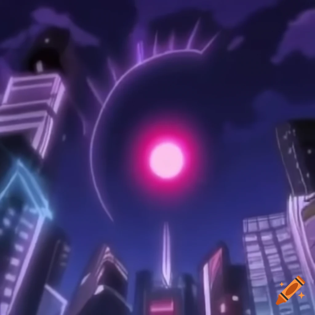 Shiny 3d dazzling eclipse anime with japanese text from the 2000s on ...