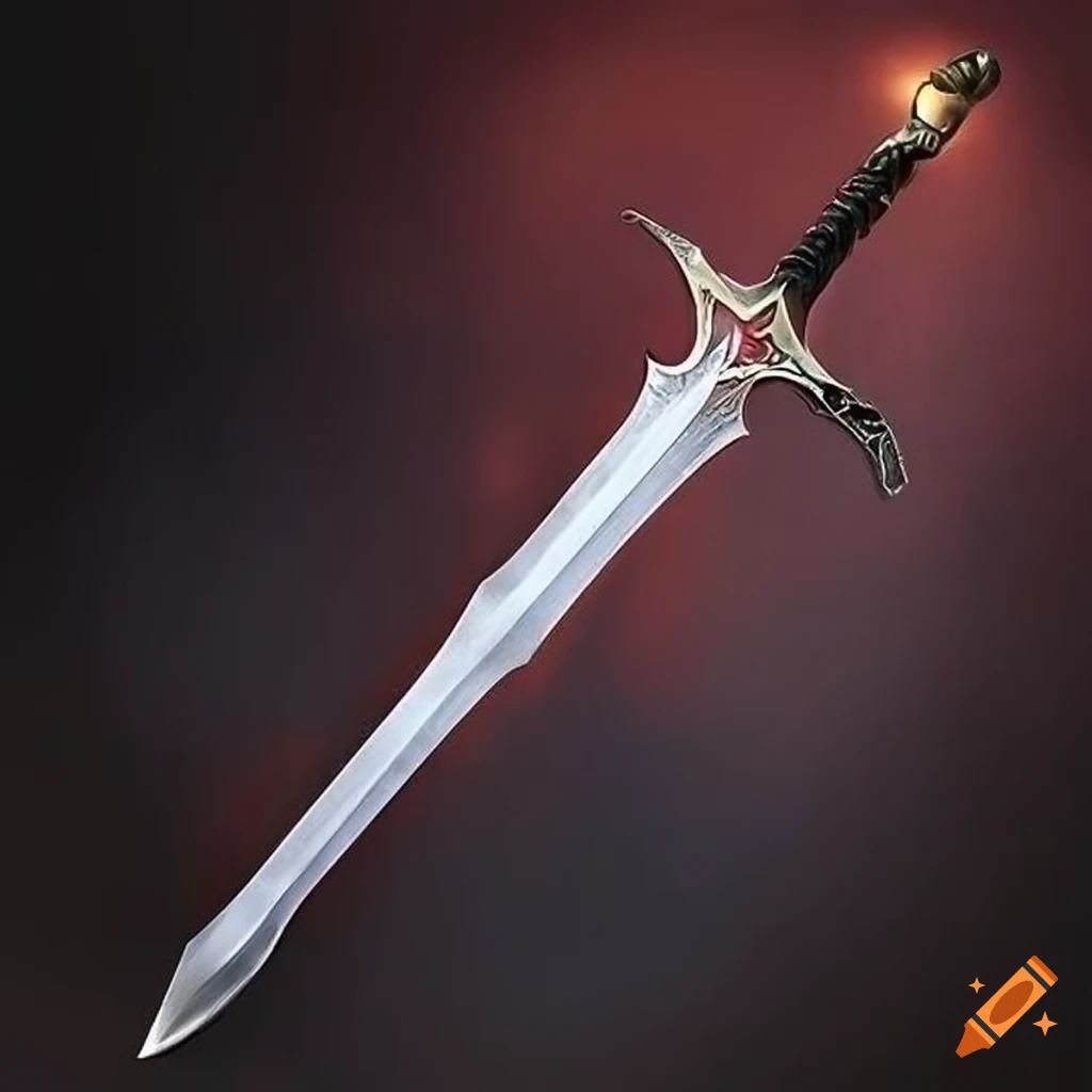 Straight fantasy sword on Craiyon