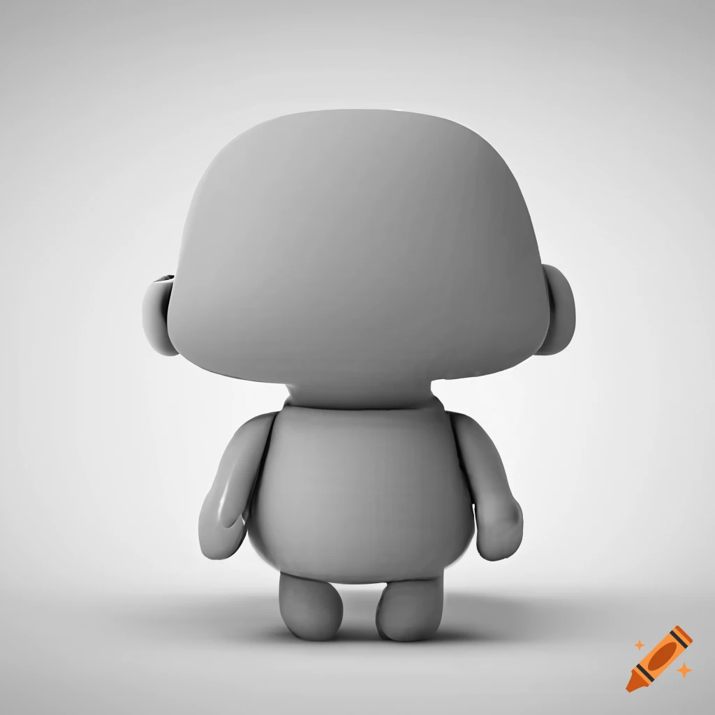 Blank ai-generated toy figure on Craiyon