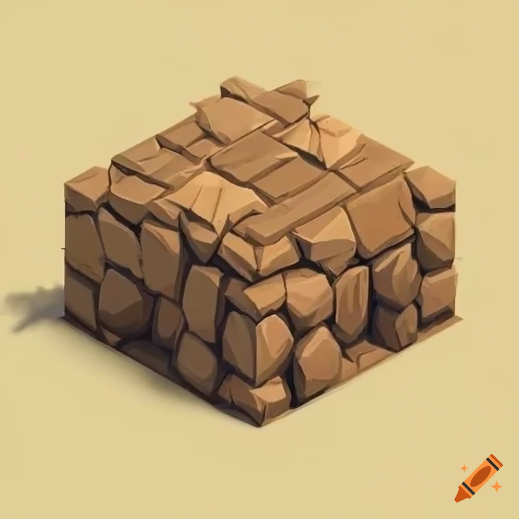 Sandstone rpg tiles in isometric view on Craiyon