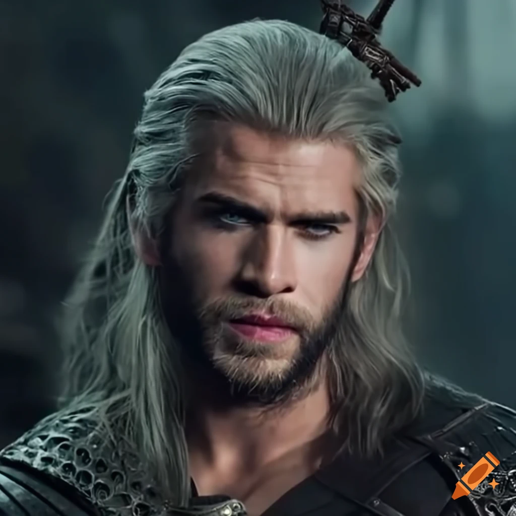 Liam hemsworth in a witcher costume on Craiyon