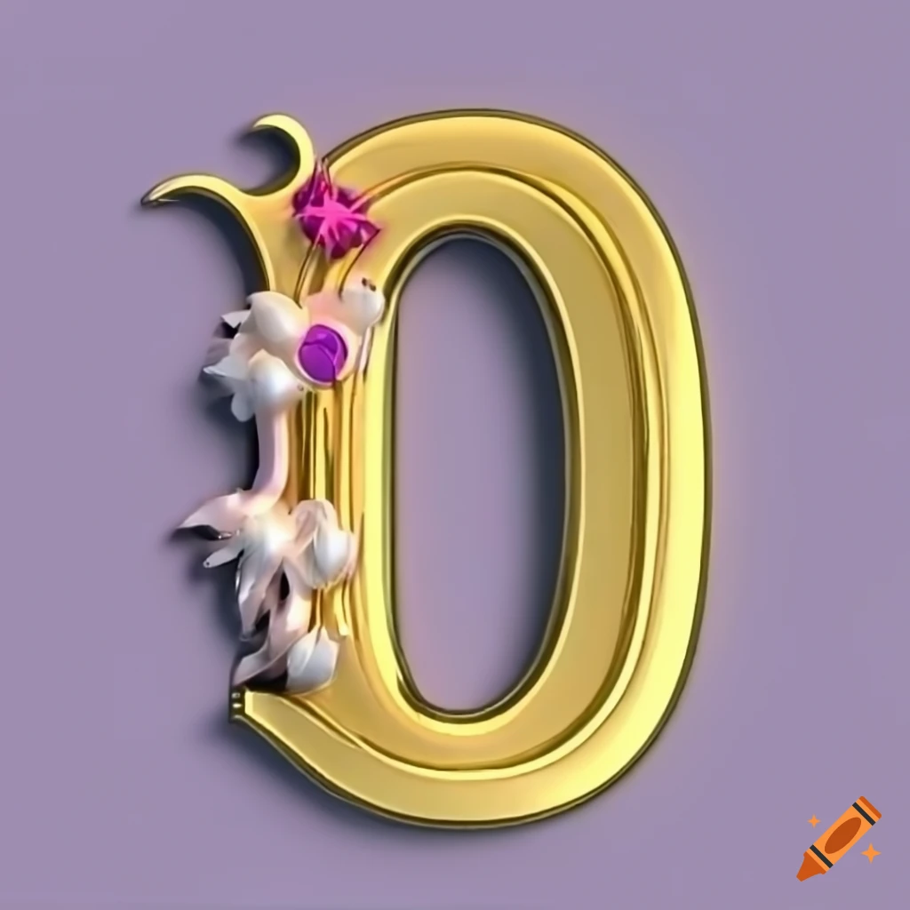 Princess fancy style letter c in 3d render on Craiyon