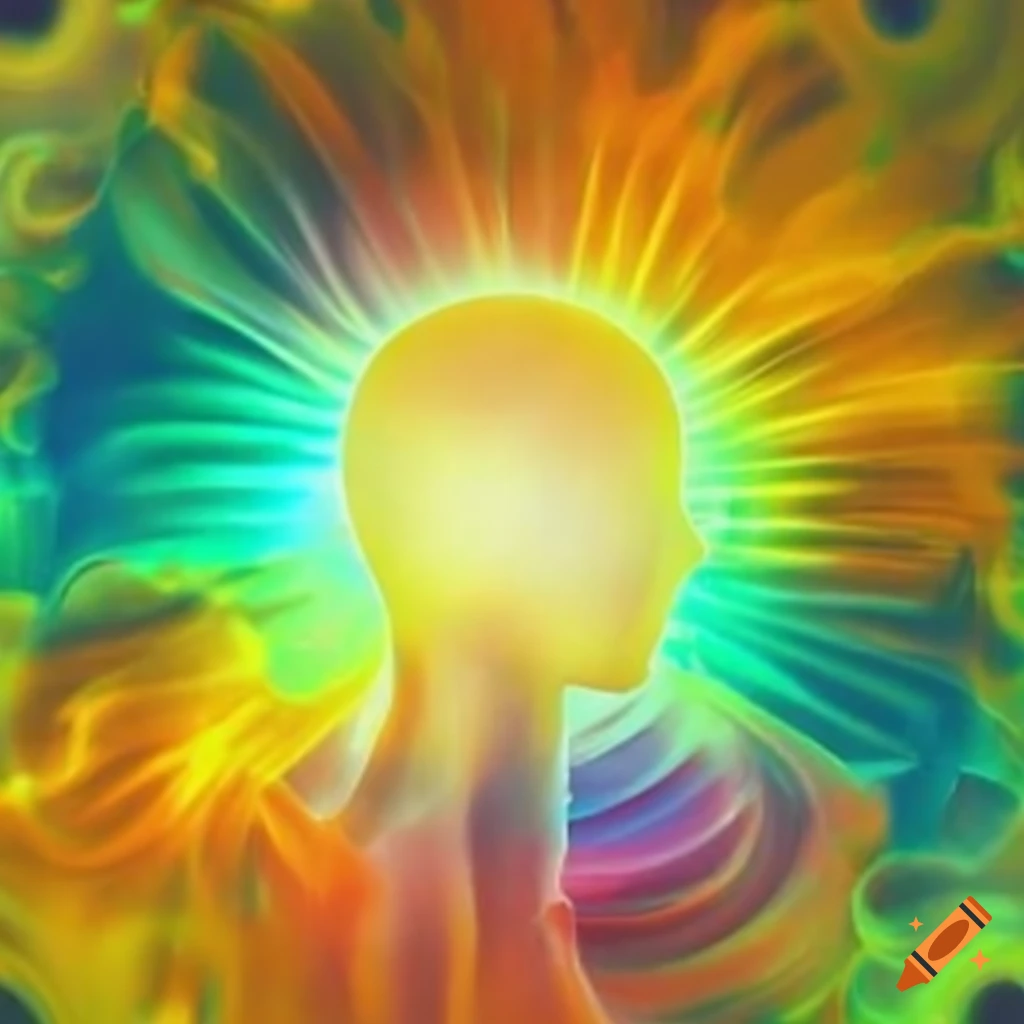 Yellow aura happy soul on Craiyon