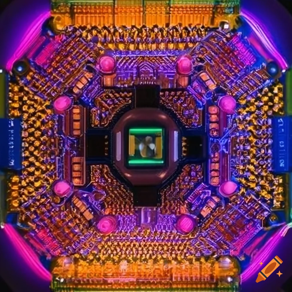 Computer cpu chip processor on Craiyon