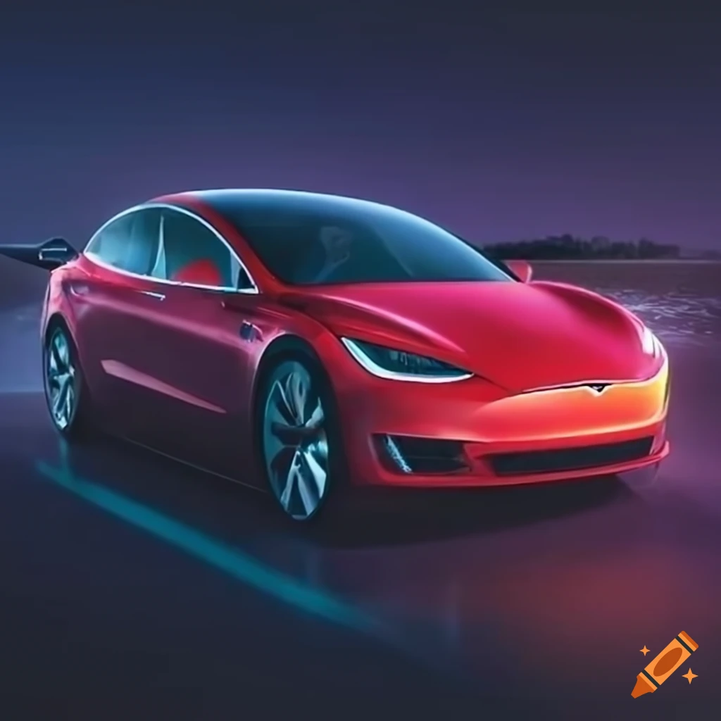 Profile picture of a tesla car on Craiyon
