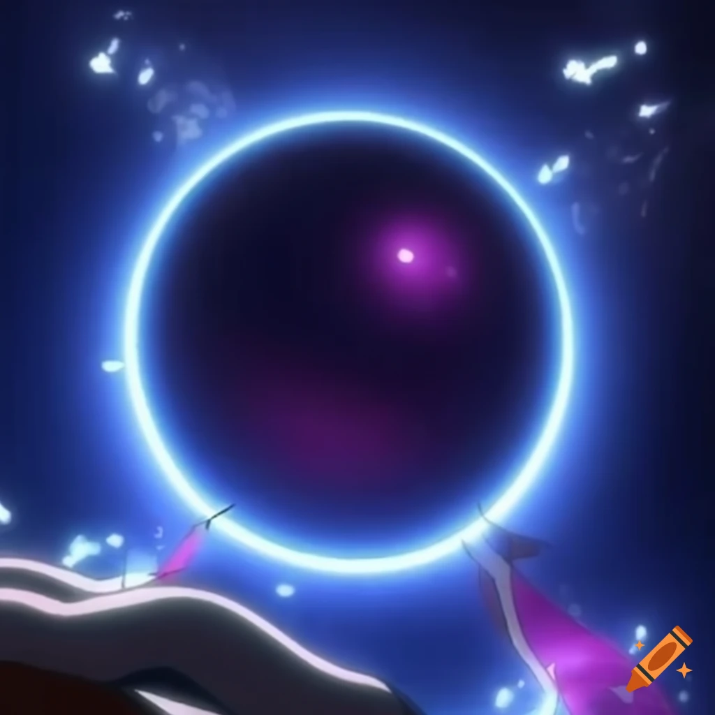 Shiny 3d dazzling eclipse anime with japanese text from the 2000s on ...