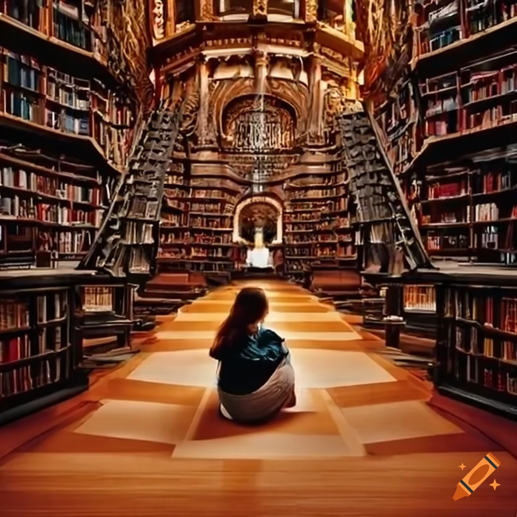 Modern and welcoming library for all on Craiyon