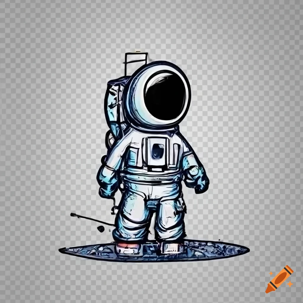 Graffiti t-shirt design of a lonely spaceman on transparent background ...