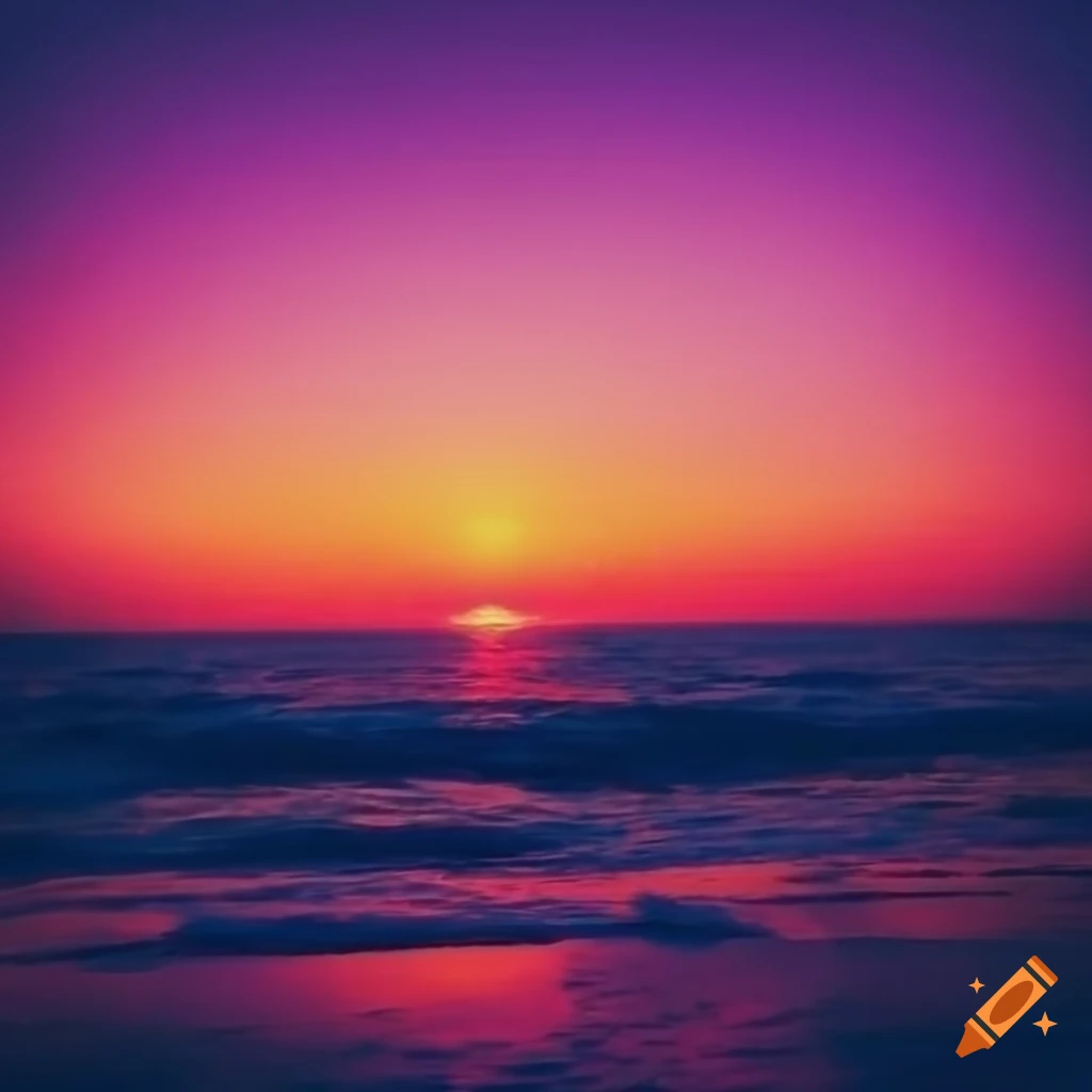 Travel and retirement concept with a sunset and happy thoughts on Craiyon