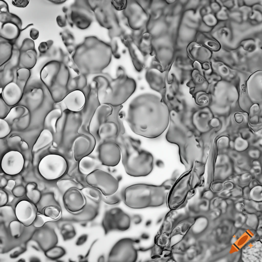 High magnification of a translucent membrane in black and white on Craiyon