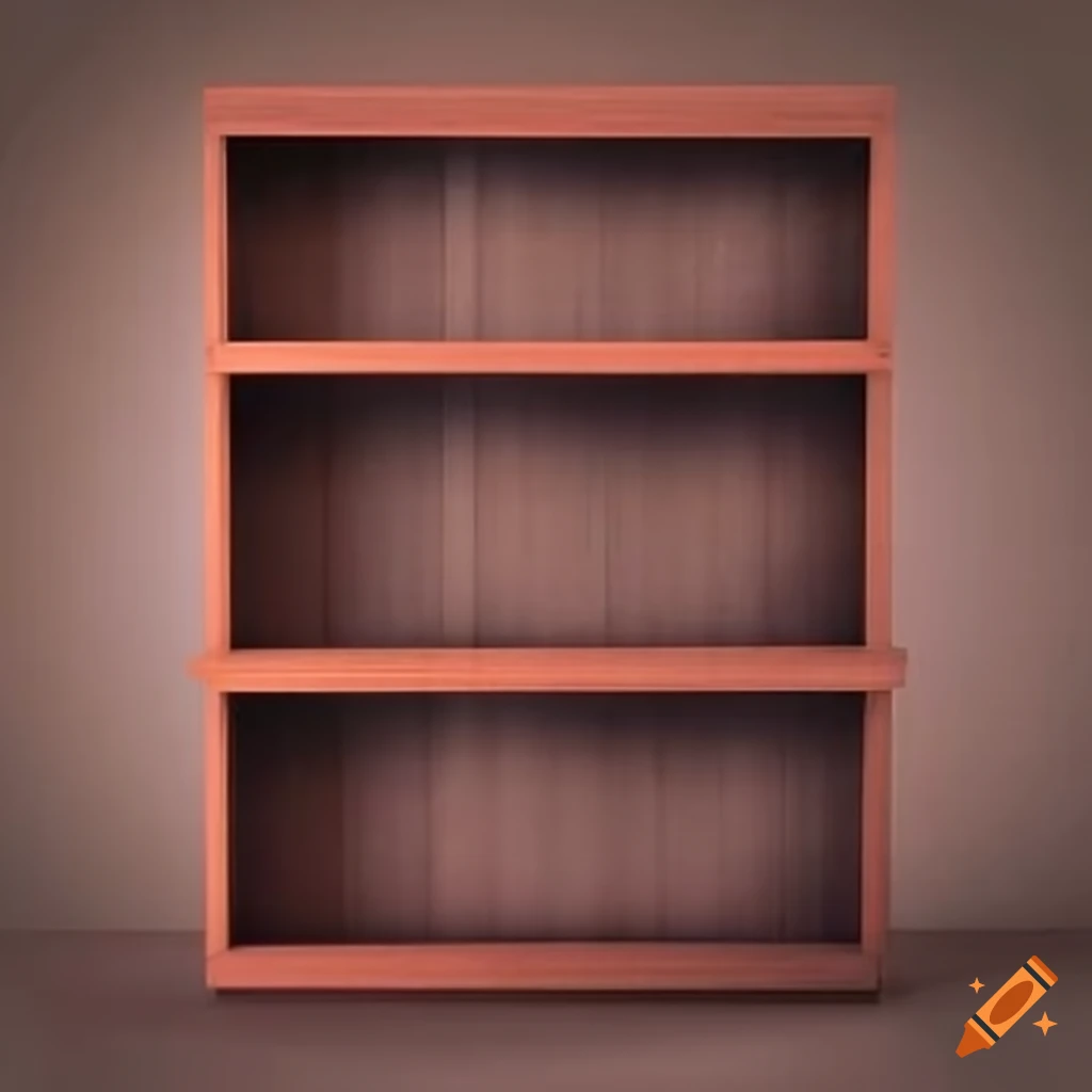 Empty bookcase on Craiyon