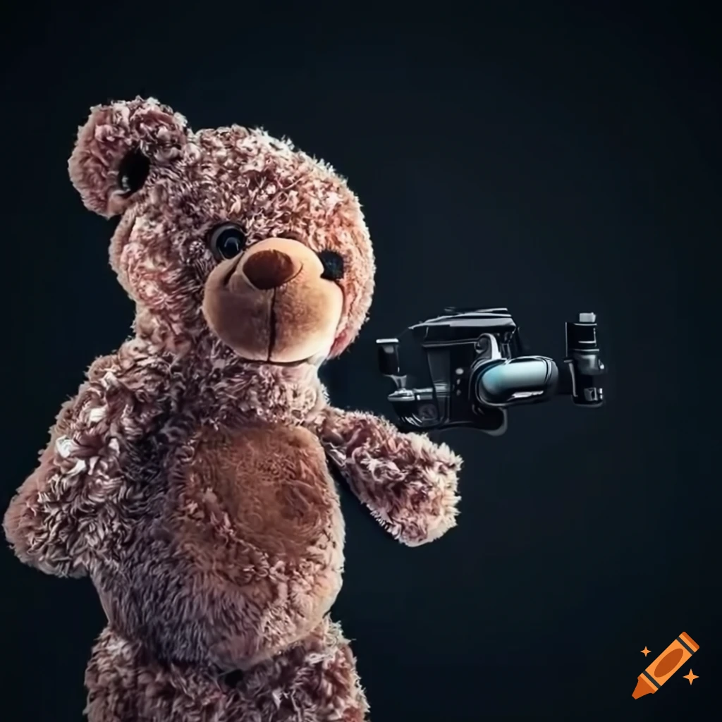 Futuristic Bouquet Of Flowers Shaped Like A Teddy Bear With Berber