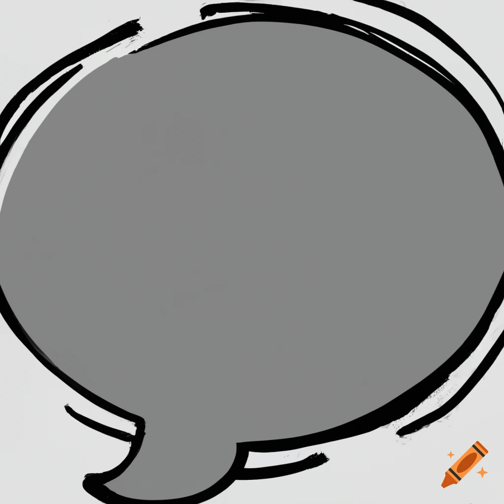 Blank thought bubble for adding text on Craiyon