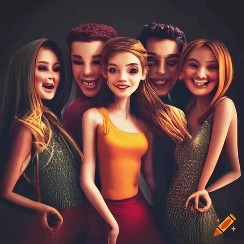 Group of friends on Craiyon