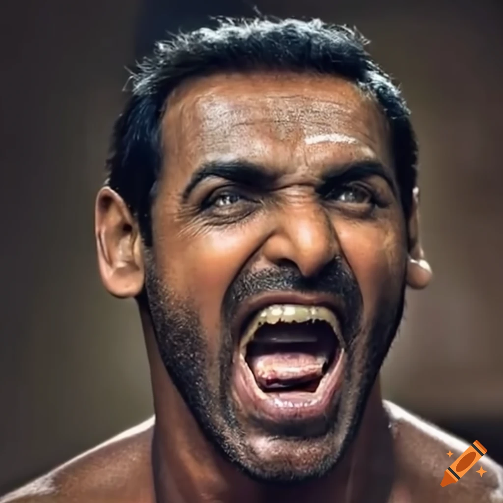 Intense Man Expressing Anger And Frustration On Craiyon