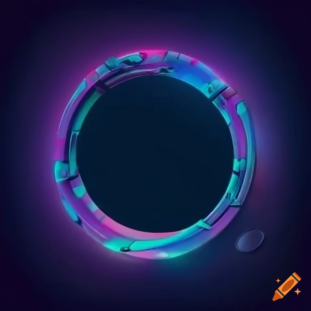 Circular gaming theme frame with 'intusivsm' inscription on Craiyon