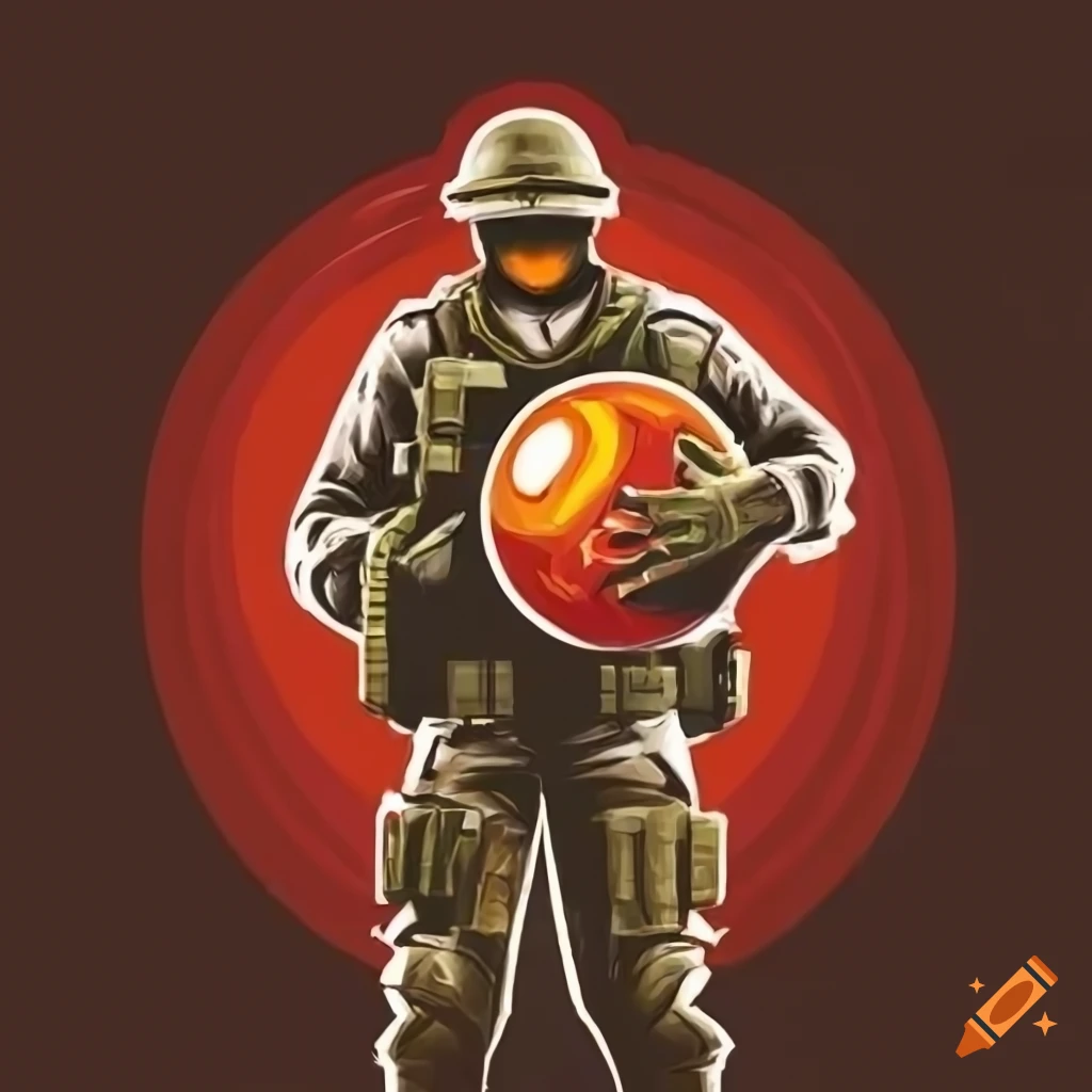 Illustration of a soldier from call of duty holding a rocket league ...