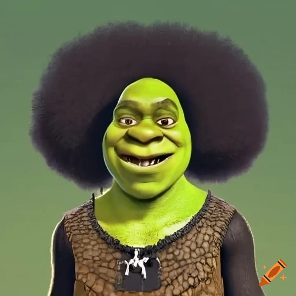 Shrek with an afro on a nes cartridge on Craiyon