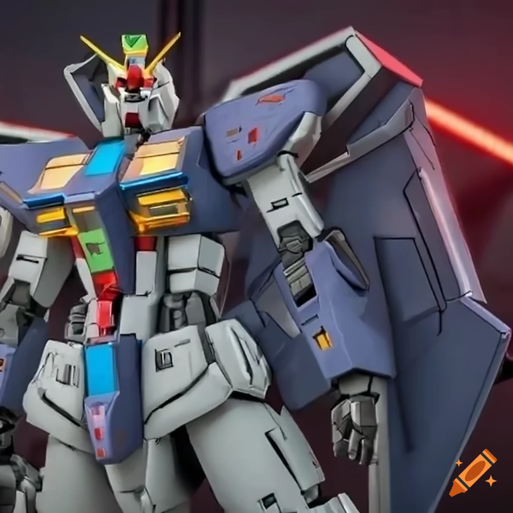 Sleek and detailed battle gundam fighter mecha in high-definition on ...