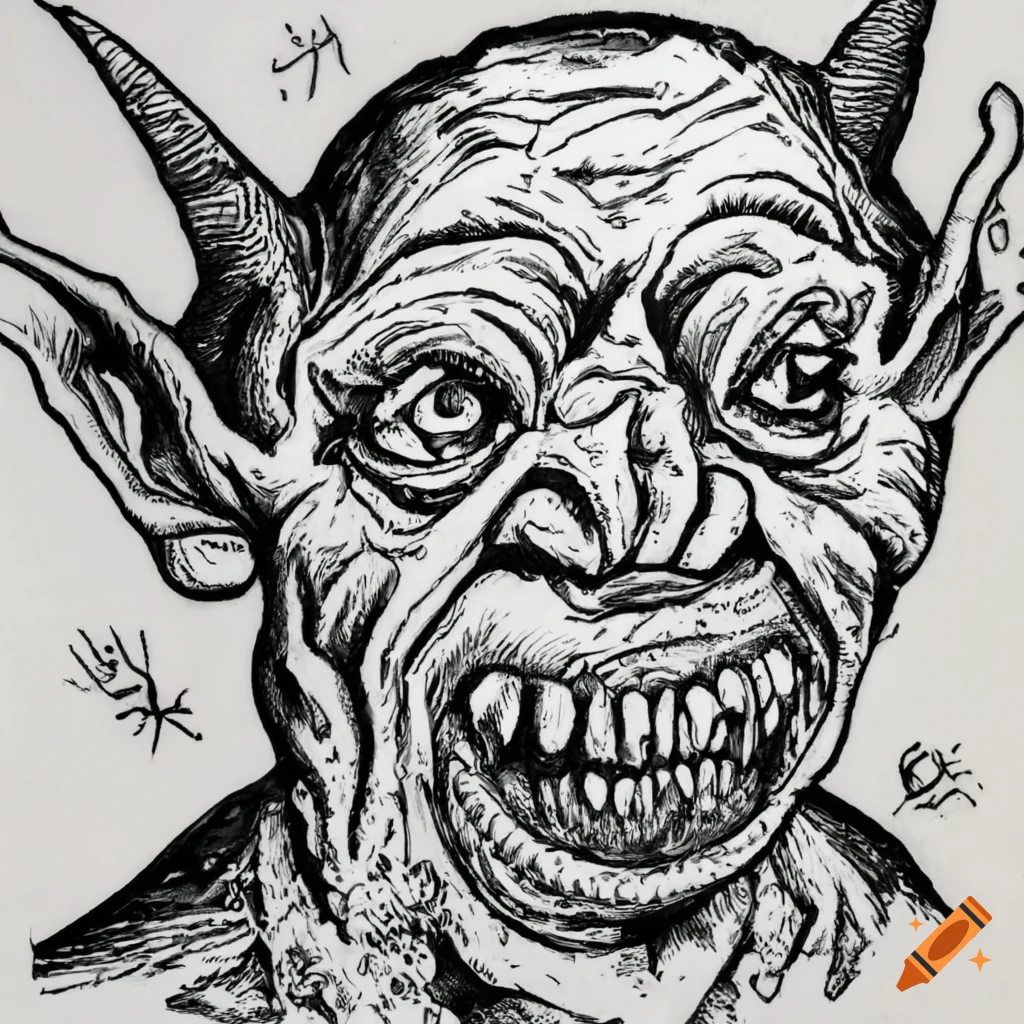 Ink art in the style of basil wolverton on Craiyon