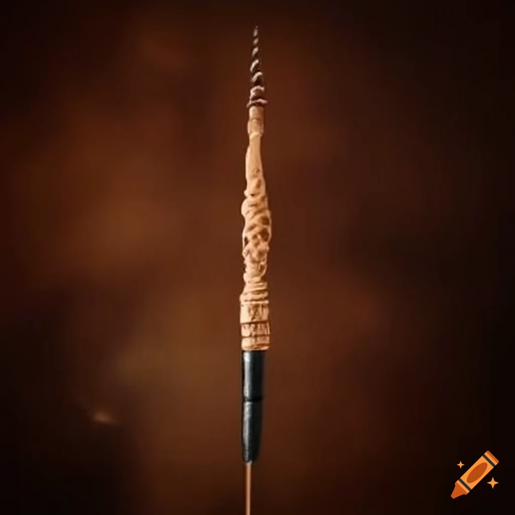 Realistic magic wand in earth tones on Craiyon