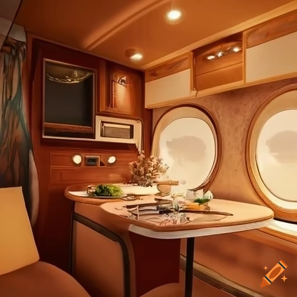 Elegant and cozy class b rv interior design inspired by art nouveau ...