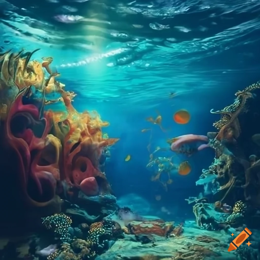 Underwater ocean scene on Craiyon