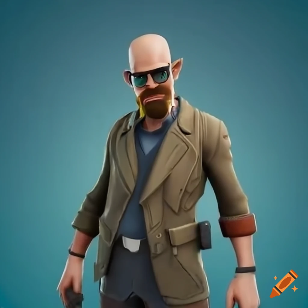Walter White as a Fortnite skin on Craiyon
