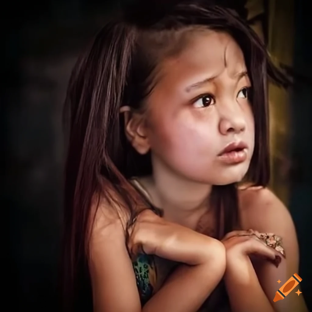 Beautiful girl crying on Craiyon