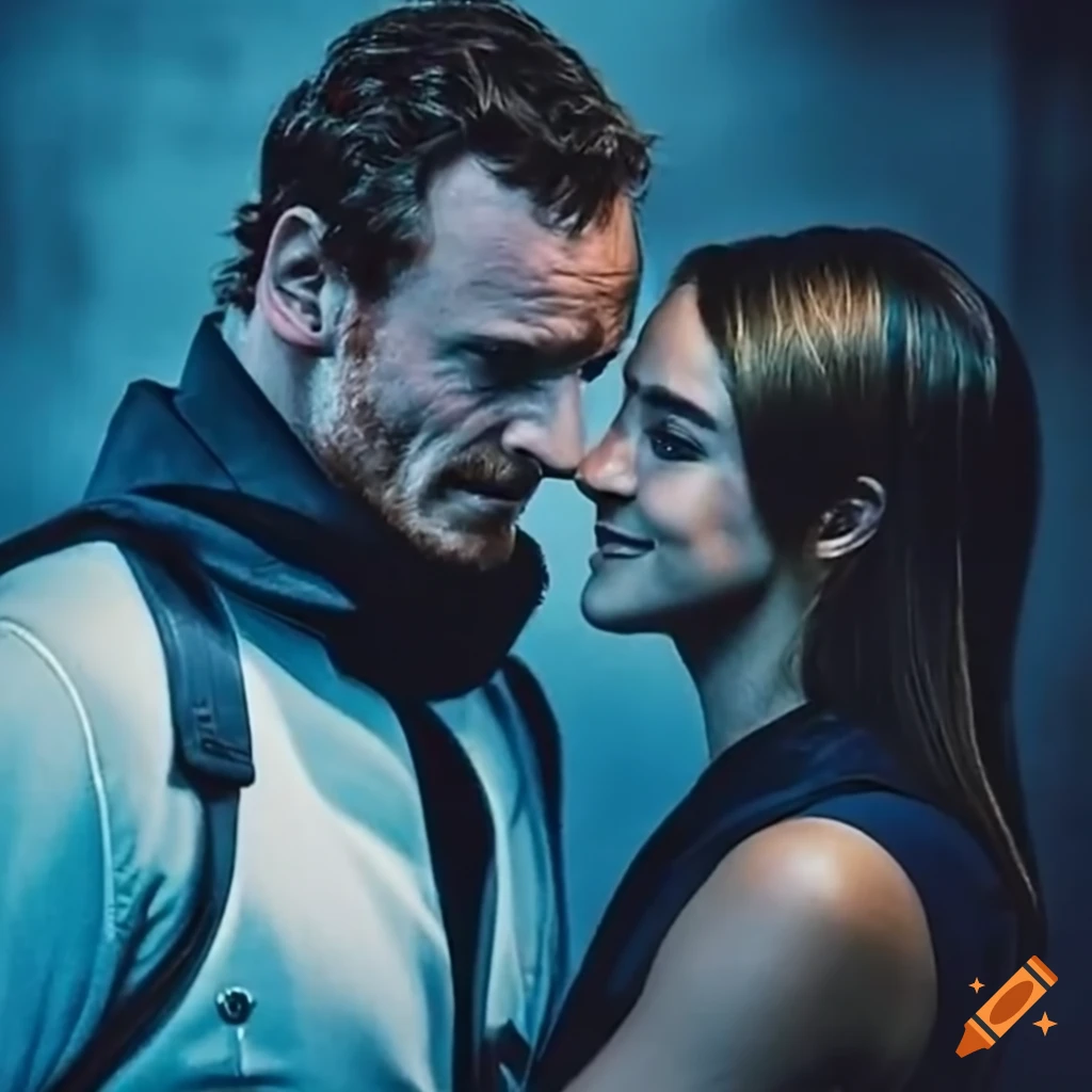 Michael Fassbender and Shailene Woodley in a cinematic moment discussing relationship dynamics ...