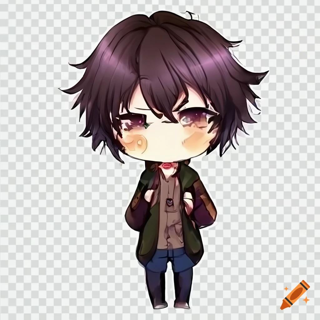 Chibi cute guy avatar for pngtuber on Craiyon