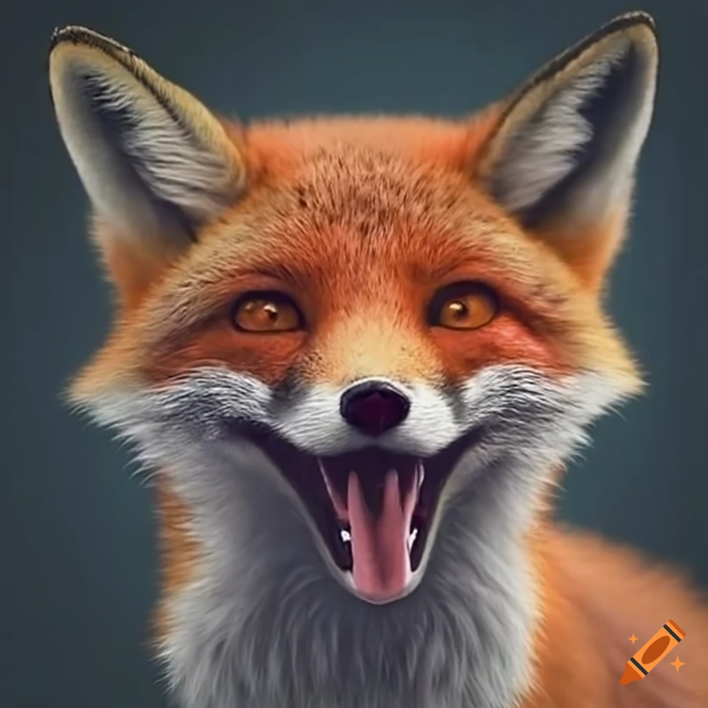 Fox with a letter on its head on Craiyon