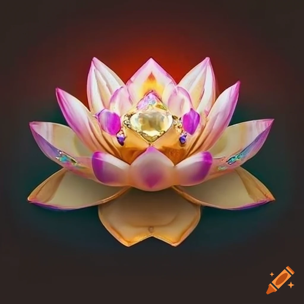 Jeweled lotus on Craiyon