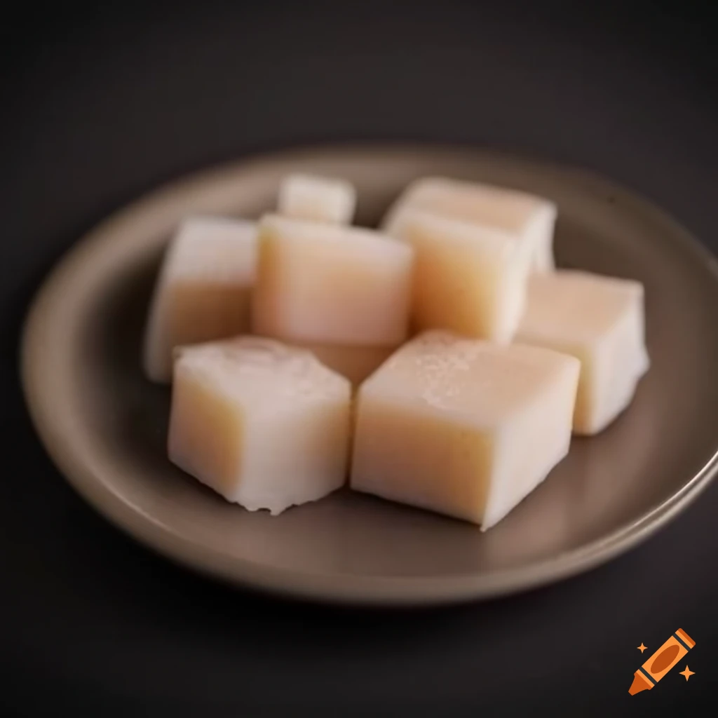 Chinese rice cake in a plate on Craiyon