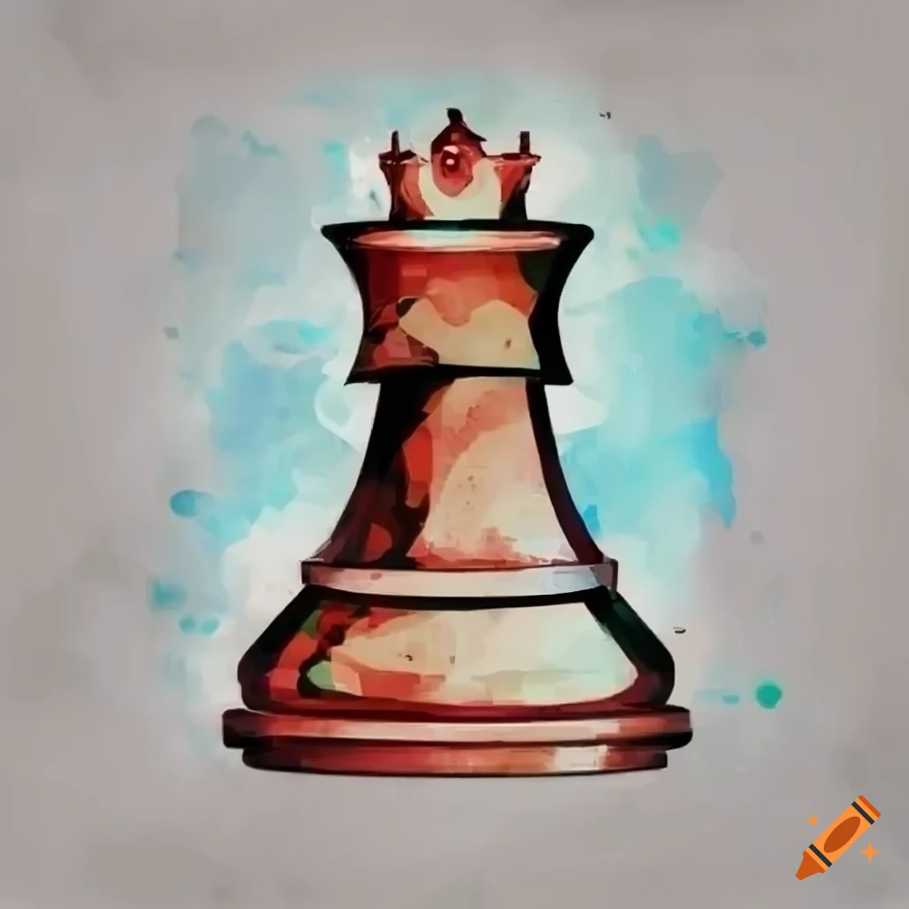 Geometric chess logo design on Craiyon