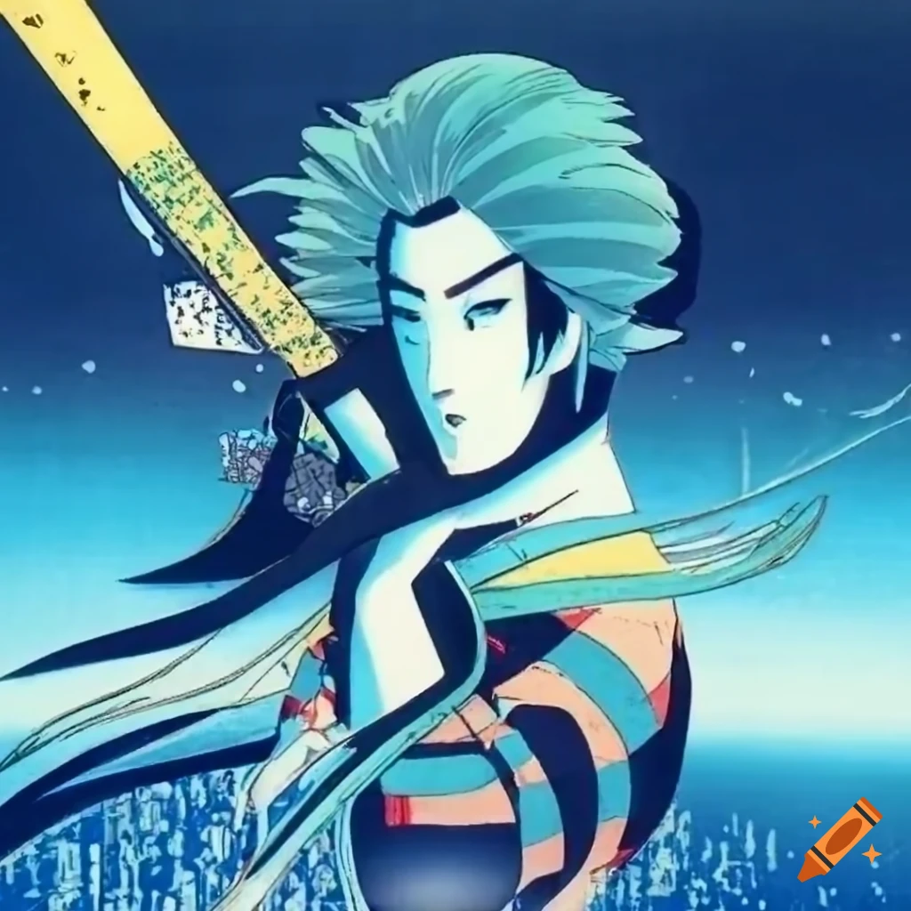 Susumu hirasawa hybrid phonon 2555 in ukiyo-e style on Craiyon