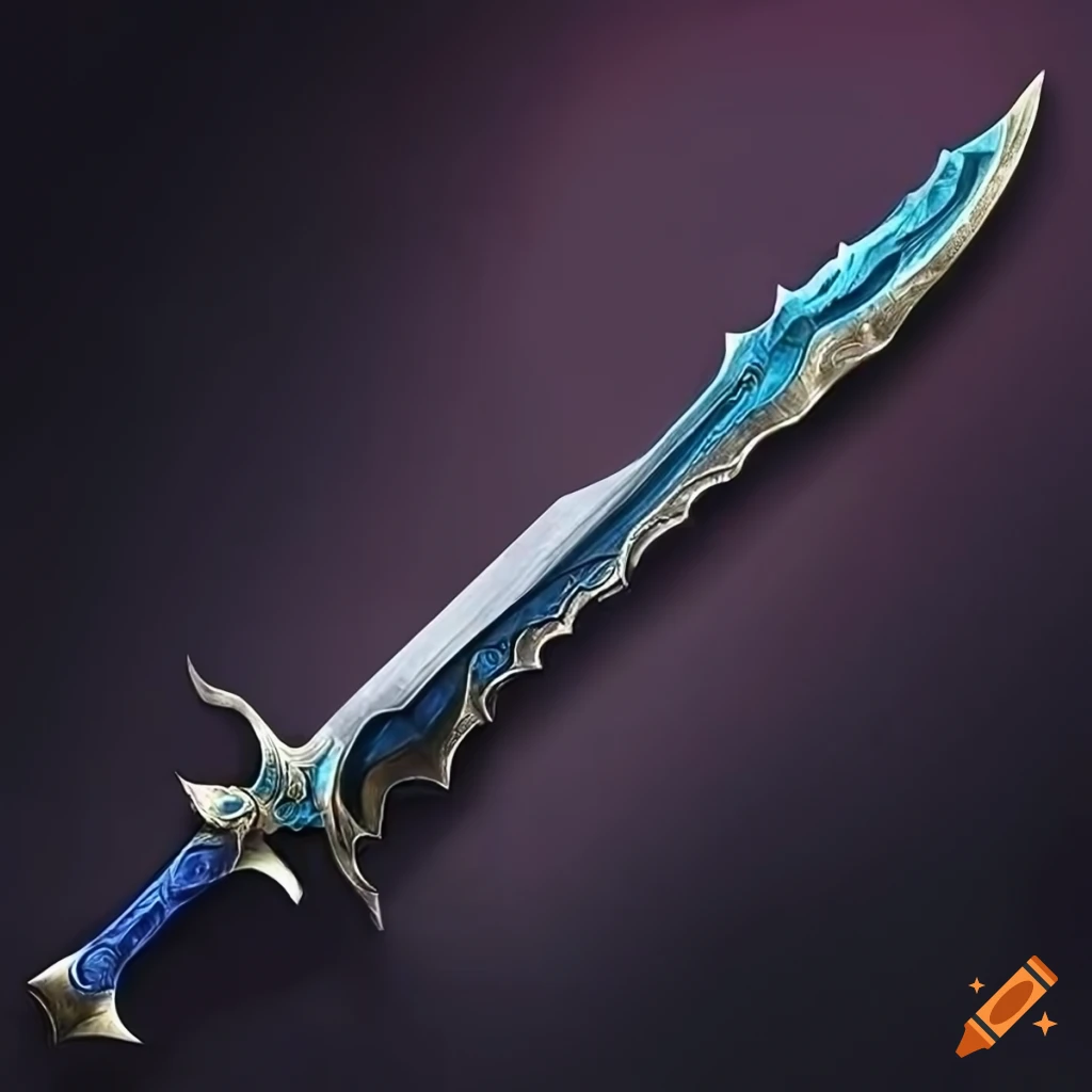 Straight fantasy sword on Craiyon