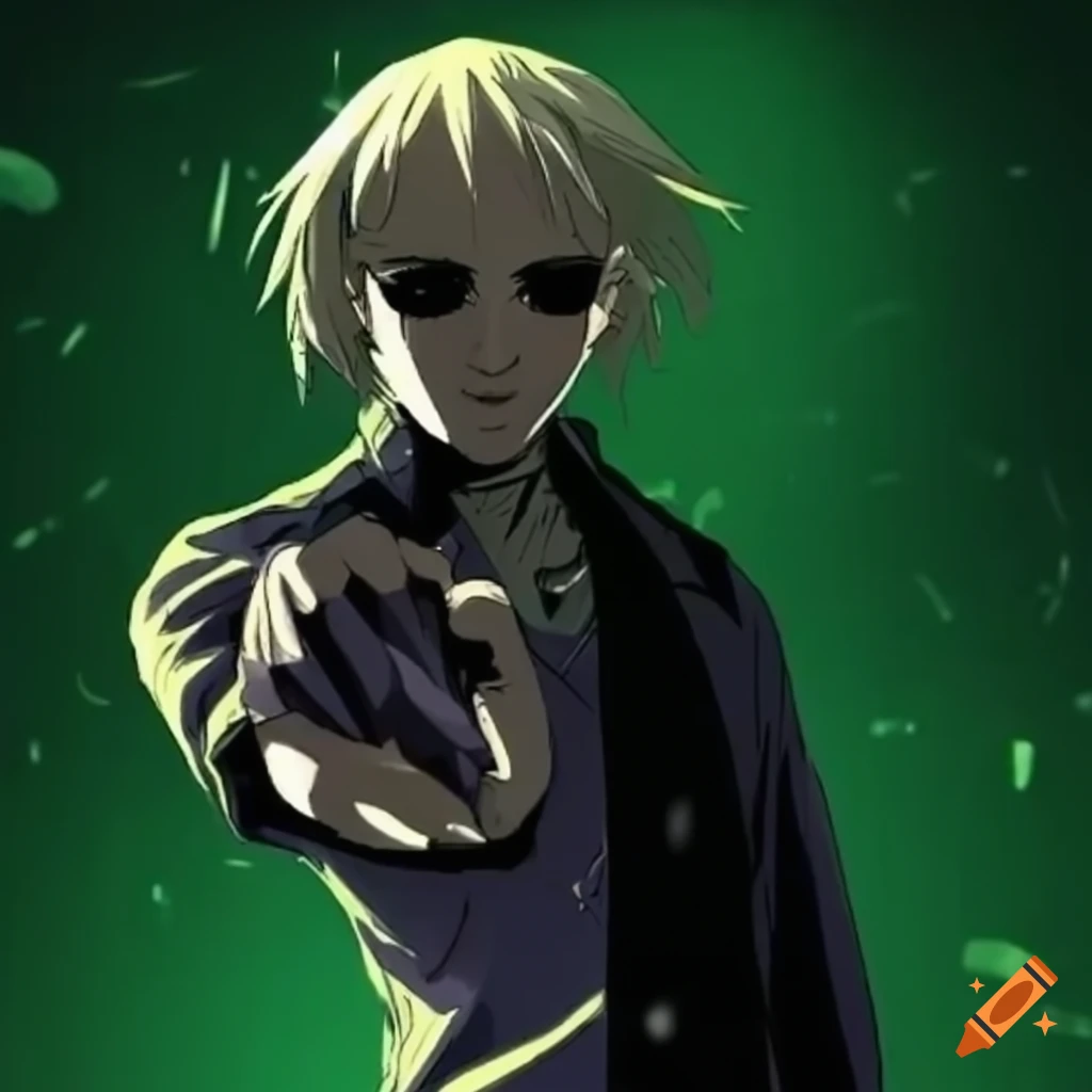 Anime character from matrix on Craiyon